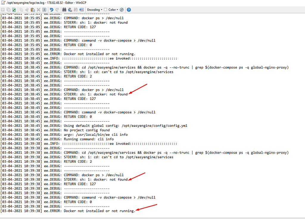 Docker Not Instlaled Or Running Issue Wordpress Nginx Easyengine Community Forum